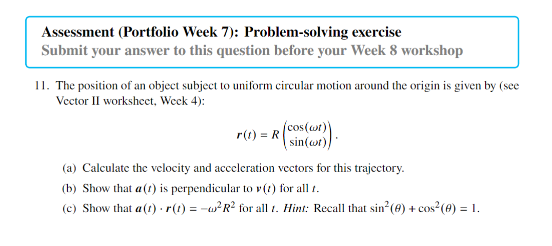Solved Assessment (Portfolio Week 7): Problem-solving | Chegg.com