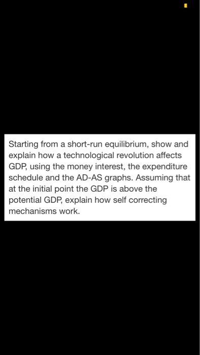 Solved Starting from a short-run equilibrium, show and | Chegg.com