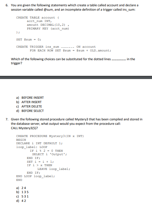 Solved 1. Consider the following SQL query: SELECT | Chegg.com