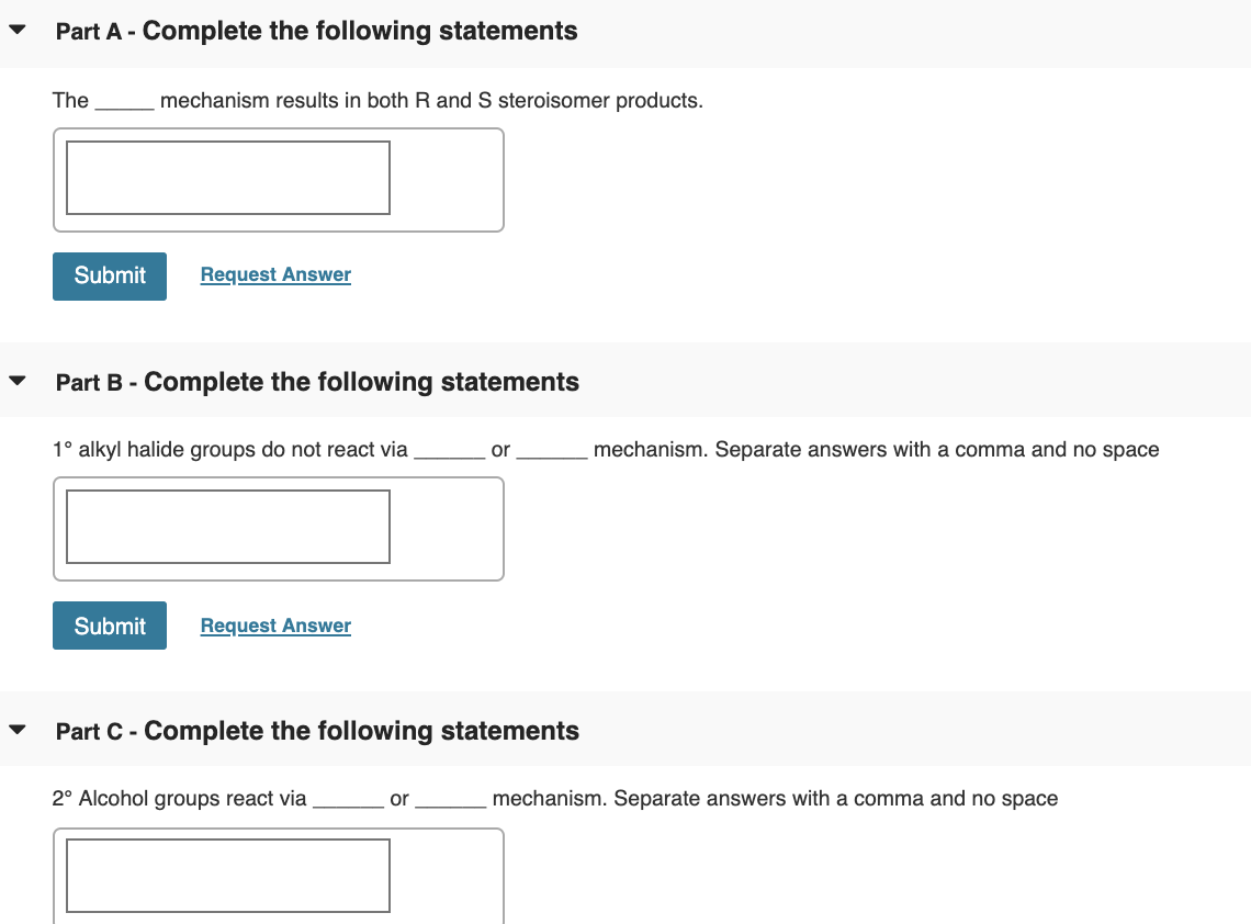 Solved Part A - Complete the following statements The | Chegg.com