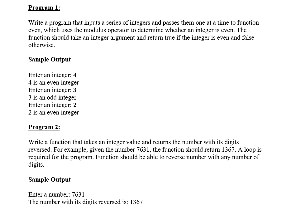 Solved Program 1 Write A Program That Inputs A Series Of 9026