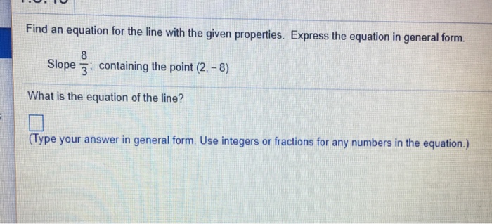 Solved Find an equation for the line with the given | Chegg.com