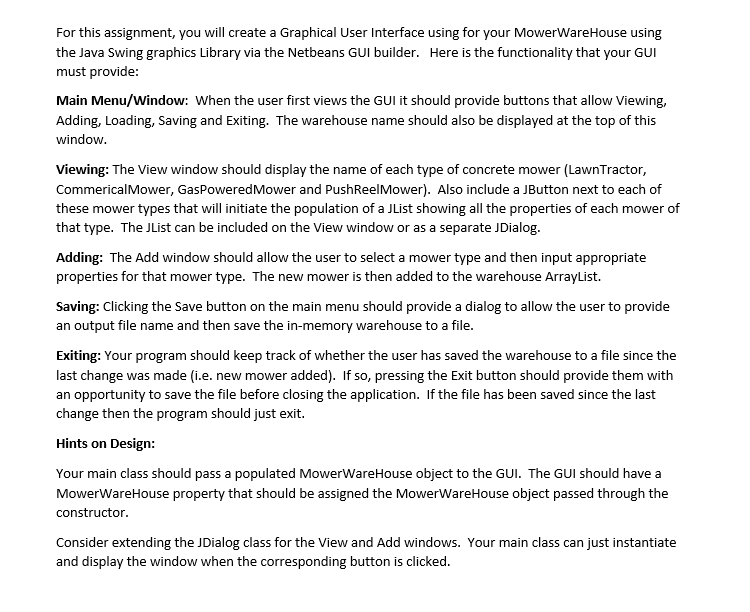 Solved 1 Introduction This assignment requires you to create | Chegg.com