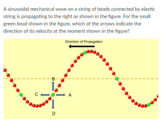 Solved A sinusoidal mechanical wave on a string of beads | Chegg.com