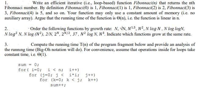 Solved Write An Efficient Iterative Ie Loop Based 7063
