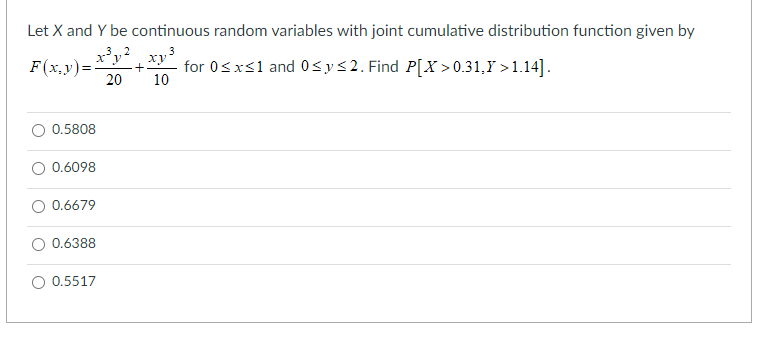 Solved Let X and Y be continuous random variables with joint | Chegg.com