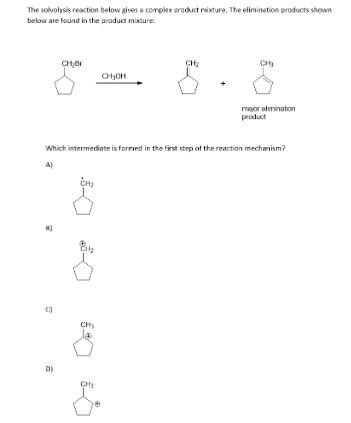 Solved The solvolysis reaction below gives a complex product | Chegg.com
