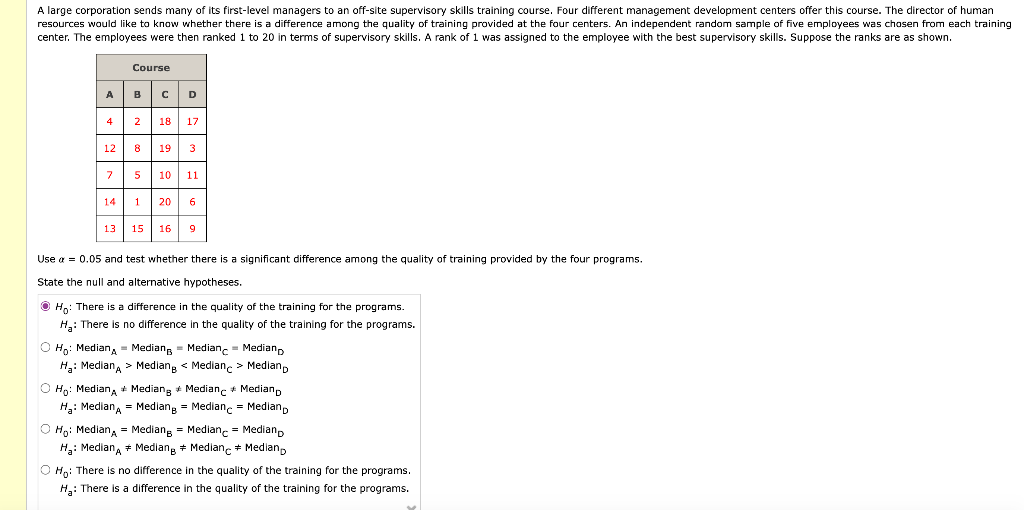 Solved A large corporation sends many of its first-level | Chegg.com
