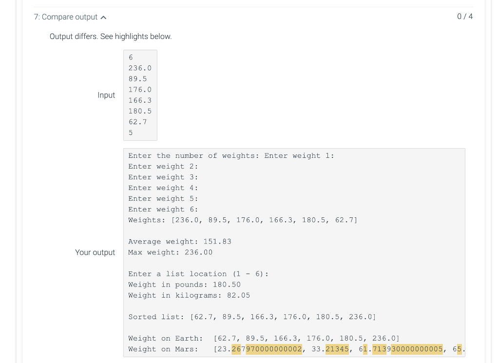Solved python question I am currently just getting the last | Chegg.com