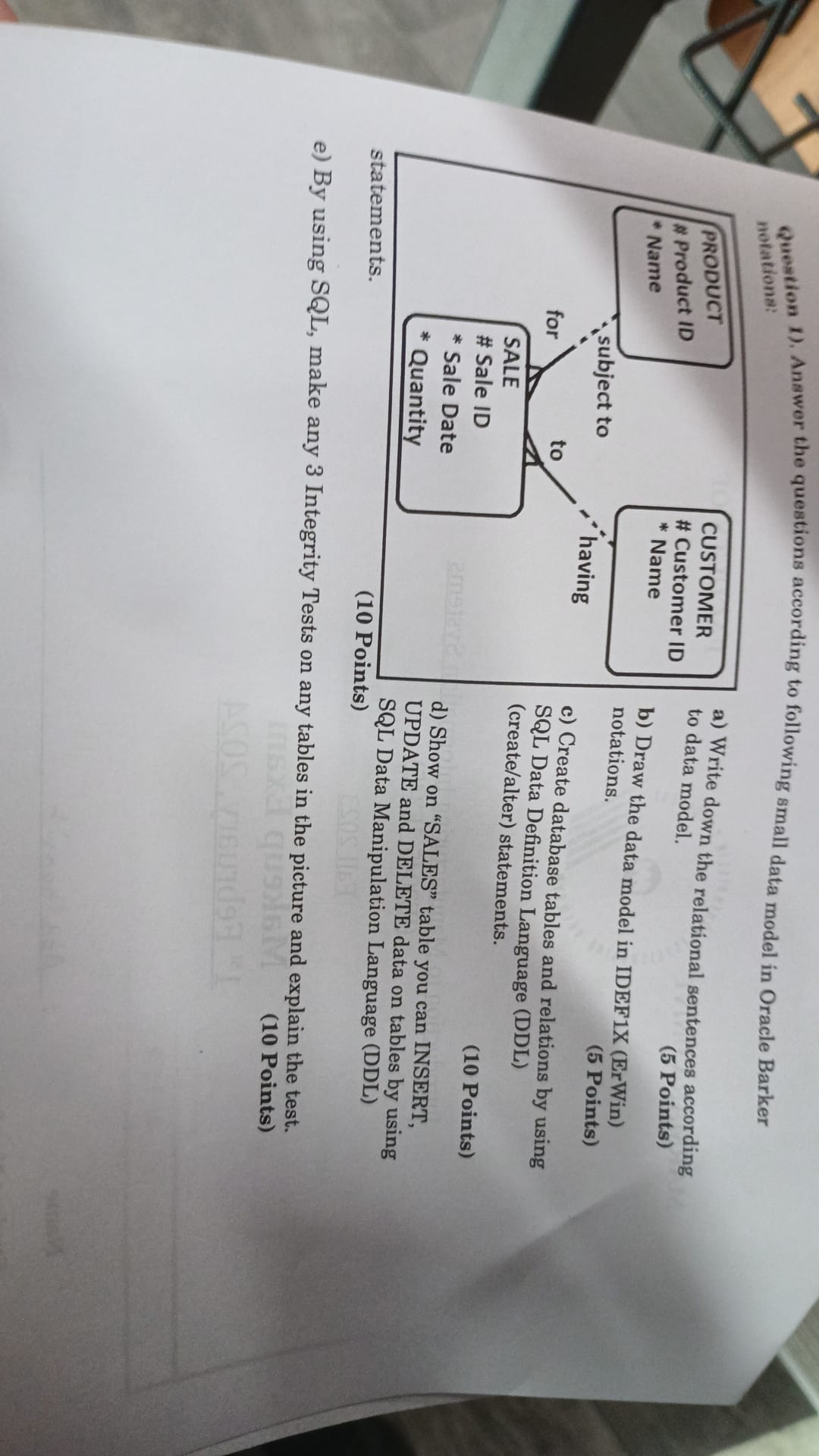 Solved Question 1). ﻿Answer the questions according to | Chegg.com