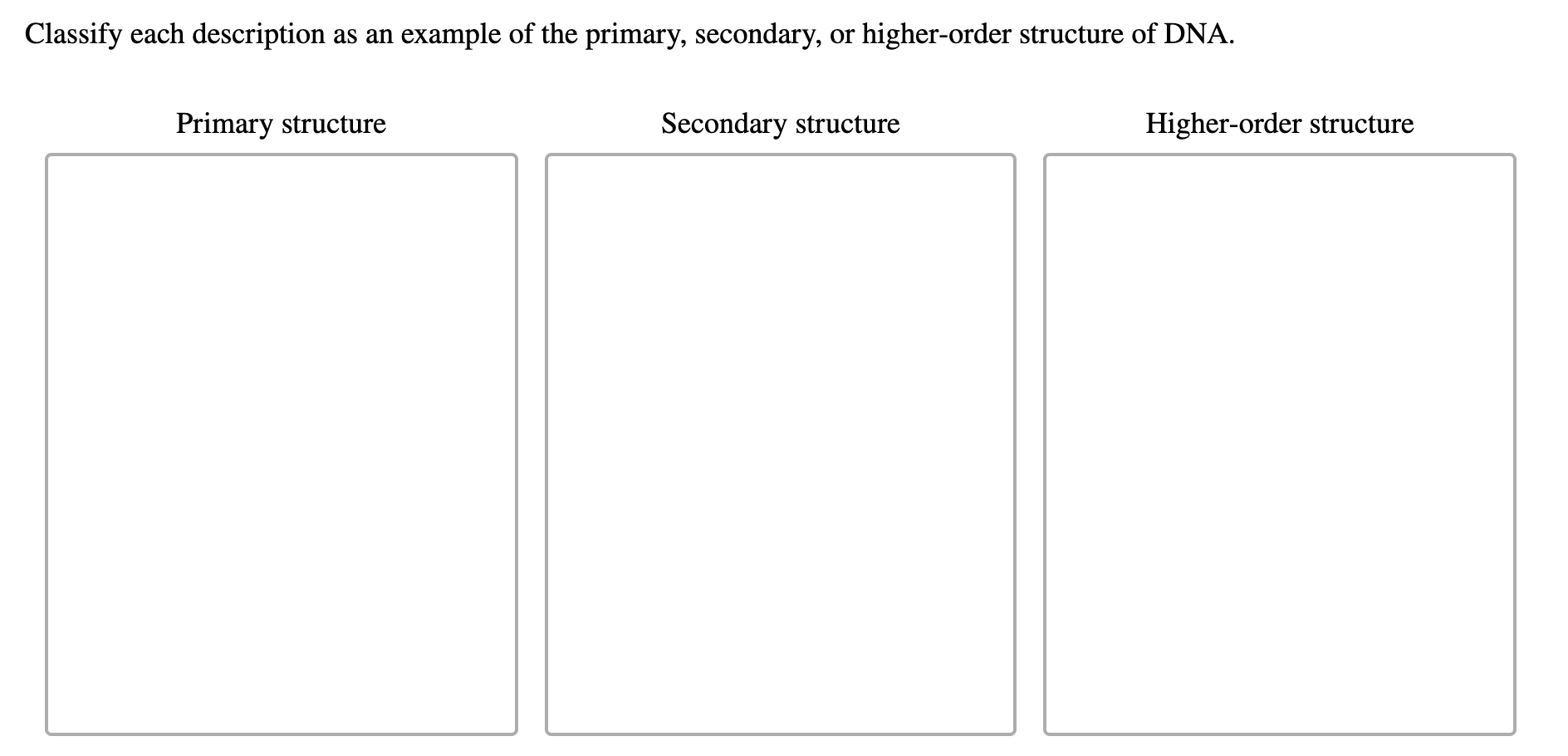Solved Classify each description as an example of the | Chegg.com