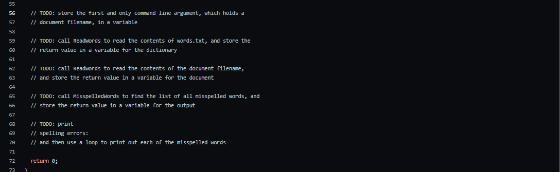 Solved // Tooo: store the first and only command line | Chegg.com