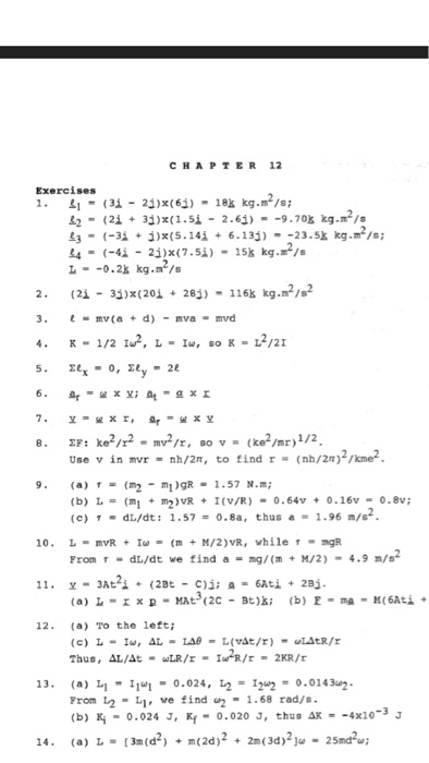 Solved CHAPTER 12 Exercises 鲨叢望 use v in mvr = nh/2m, to | Chegg.com
