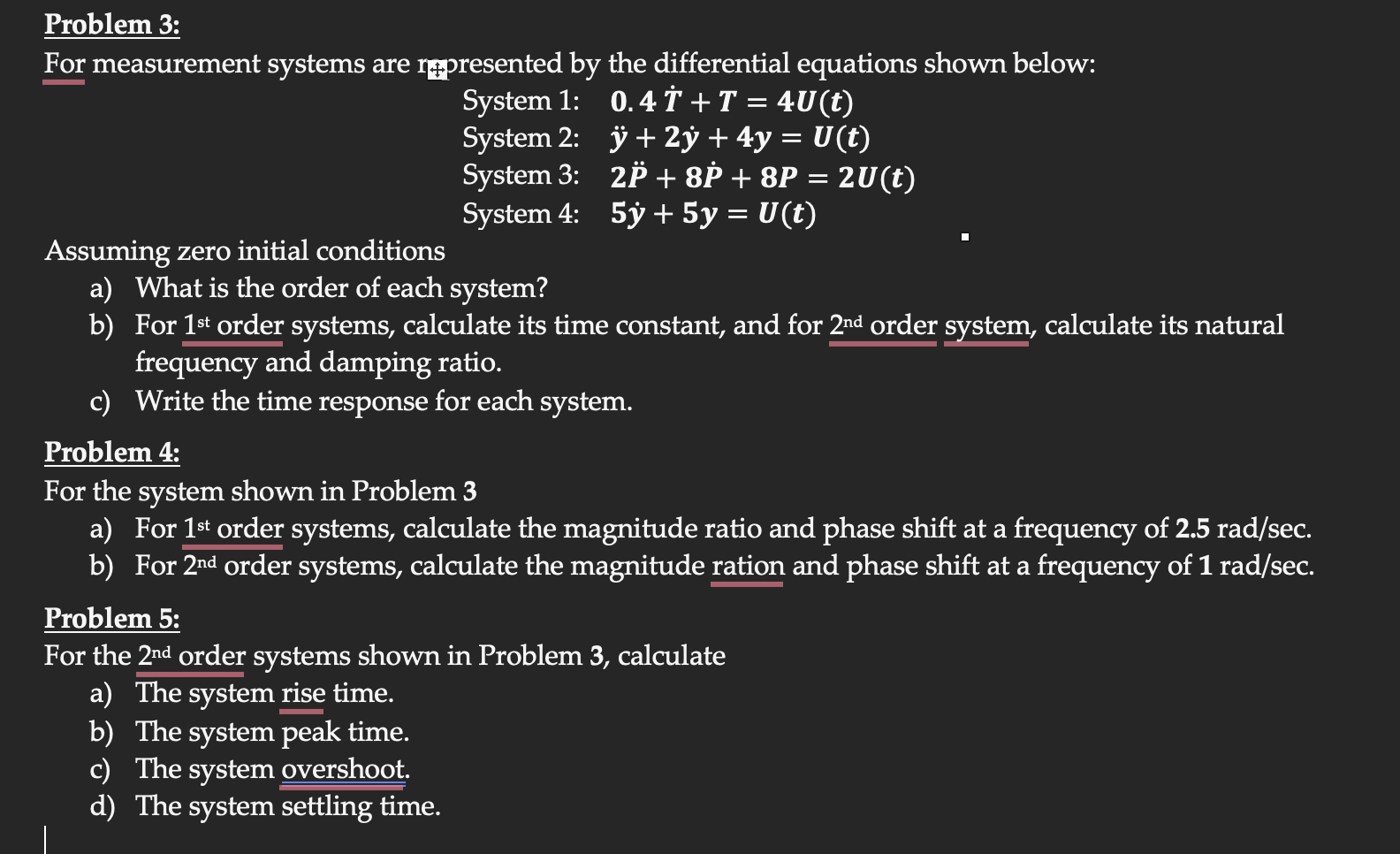 Solved Problem 3:For measurement systems are ‡ ﻿mpresented | Chegg.com