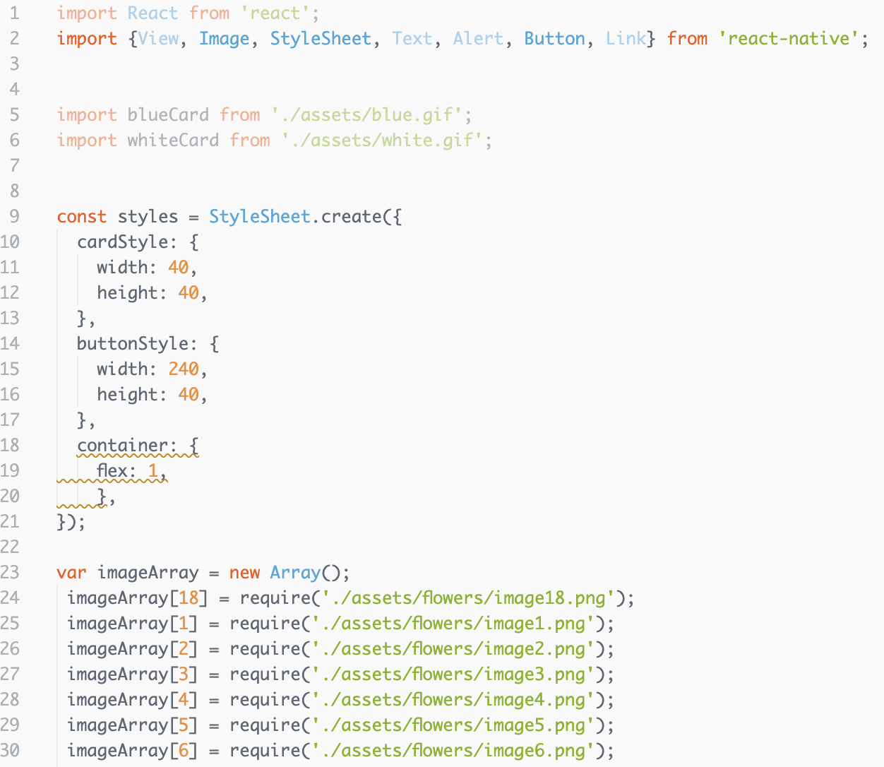Solved Create a React Native matching images game as a .js | Chegg.com