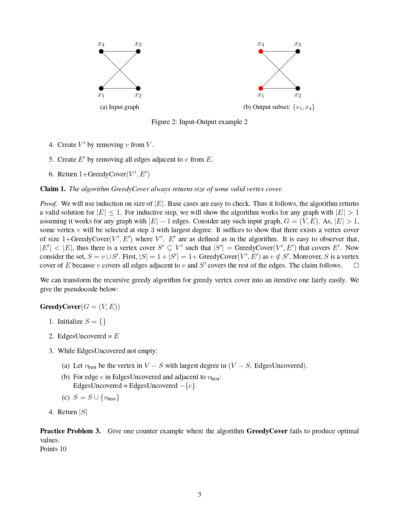 Solved Figure 2: Input-Output example 2Create V' by | Chegg.com