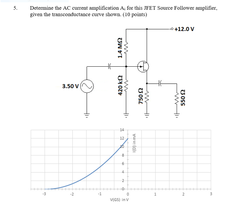 Solved Determine the AC current amplification Aį for this | Chegg.com