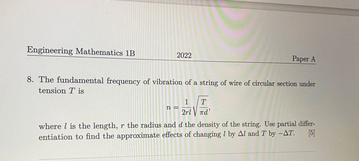 Solved The fundamental frequency of vibration of a string of | Chegg.com