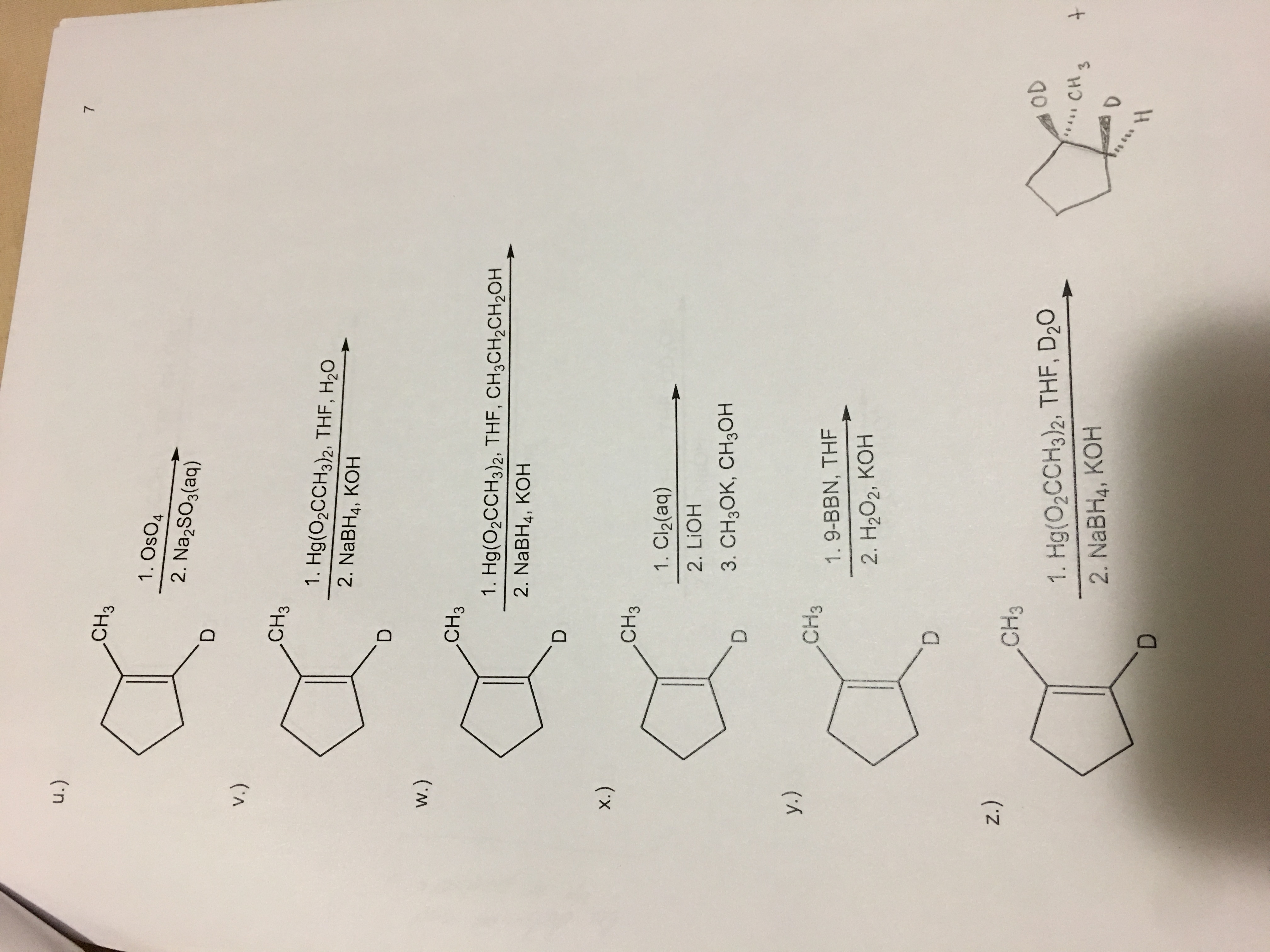 Solved 5. Provide the major organic product for each of the | Chegg.com