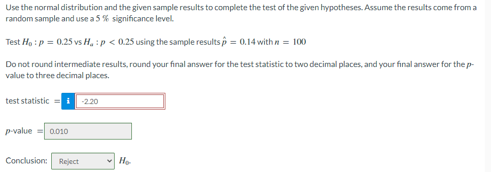 Solved Use the normal distribution and the given sample | Chegg.com
