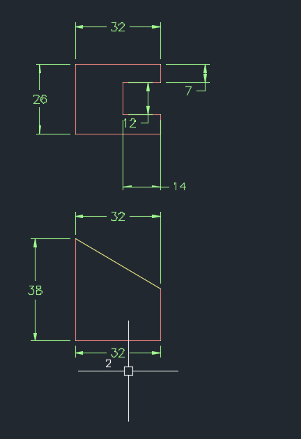 Solved Based on given dimensions of the top and front view, | Chegg.com