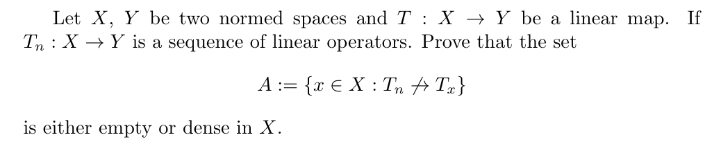 Solved Let X, Y be two normed spaces and T : X + Y be a | Chegg.com