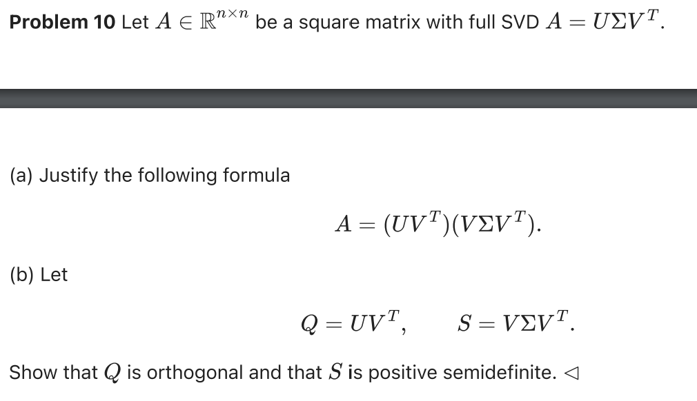 Solved ηXη Problem 10 Let A e Rnxn be a square matrix with | Chegg.com