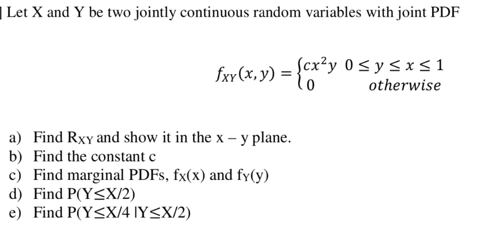 Solved | Let X and Y be two jointly continuous random | Chegg.com