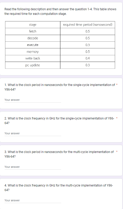 Solved Read the following description and then answer the | Chegg.com