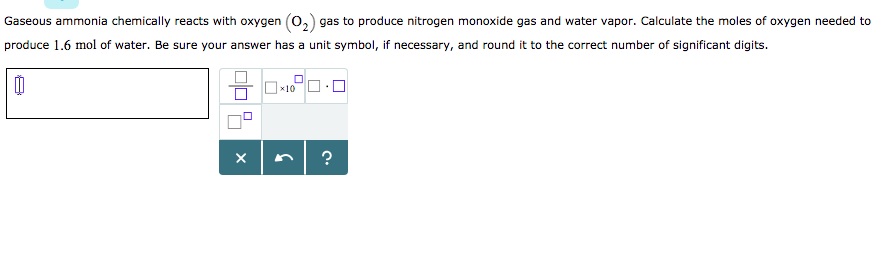 Solved Gaseous ammonia chemically reacts with oxygen (O2) | Chegg.com