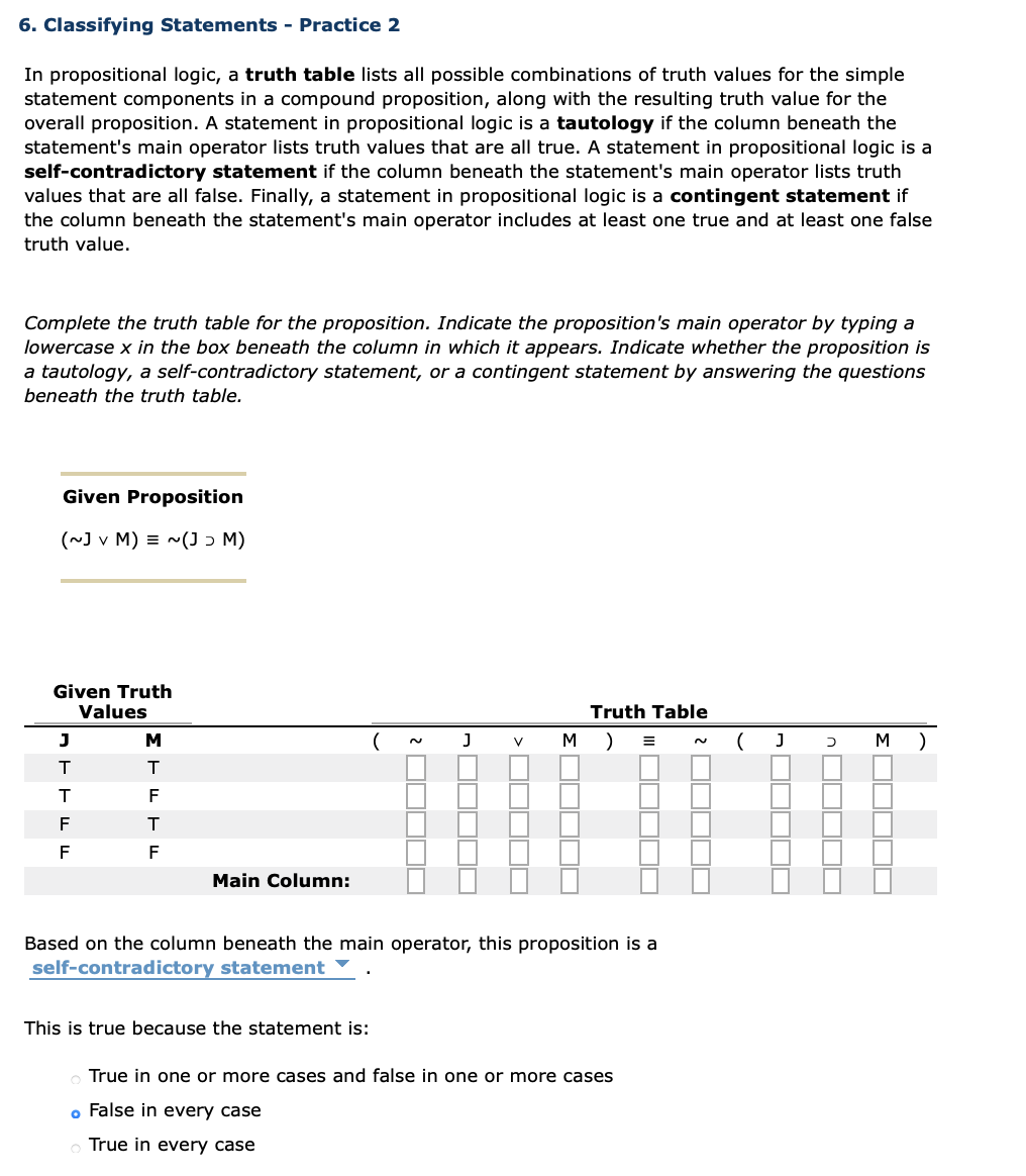 Solved 6. Classifying Statements - Practice 2 In | Chegg.com