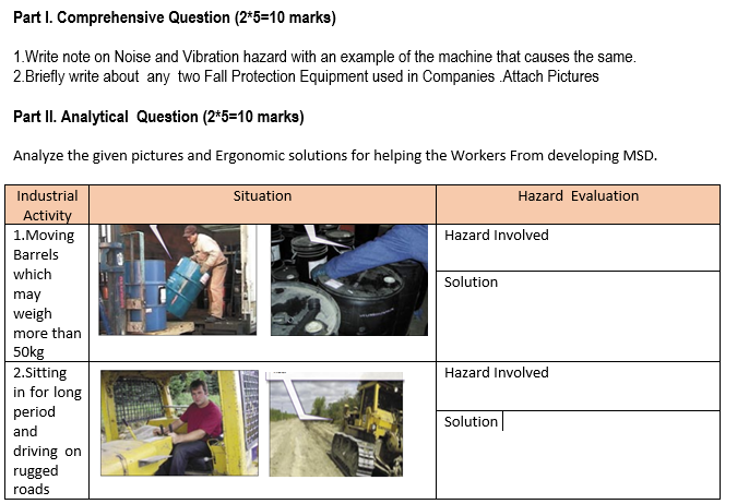 Solved this subject is Safety Engineering the following | Chegg.com