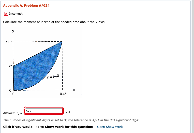 Solved Appendix A, Problem A/024 x Incorrect Calculate the | Chegg.com