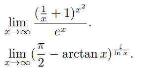 Solved ( +1)^ T ex lim 20 7T lim +00 2 arctan x) in z . | Chegg.com