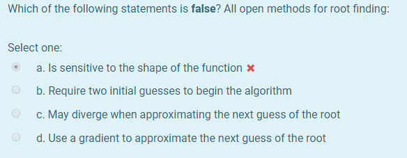 Solved What is the function value at the estimated root | Chegg.com