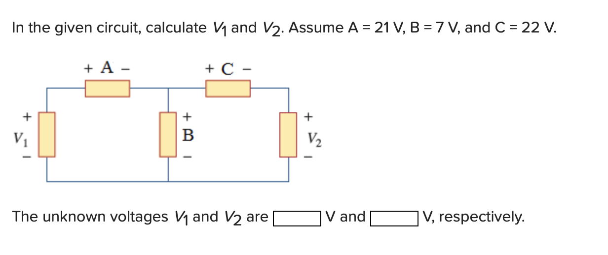 Solved In ﻿the given circuit, calculate V1 ﻿and V2. ﻿Assume | Chegg.com