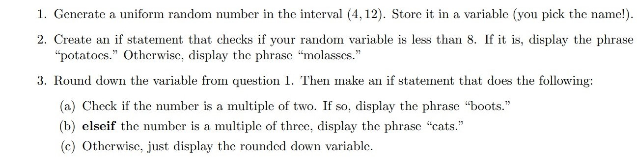 Solved 1. Generate a uniform random number in the interval | Chegg.com