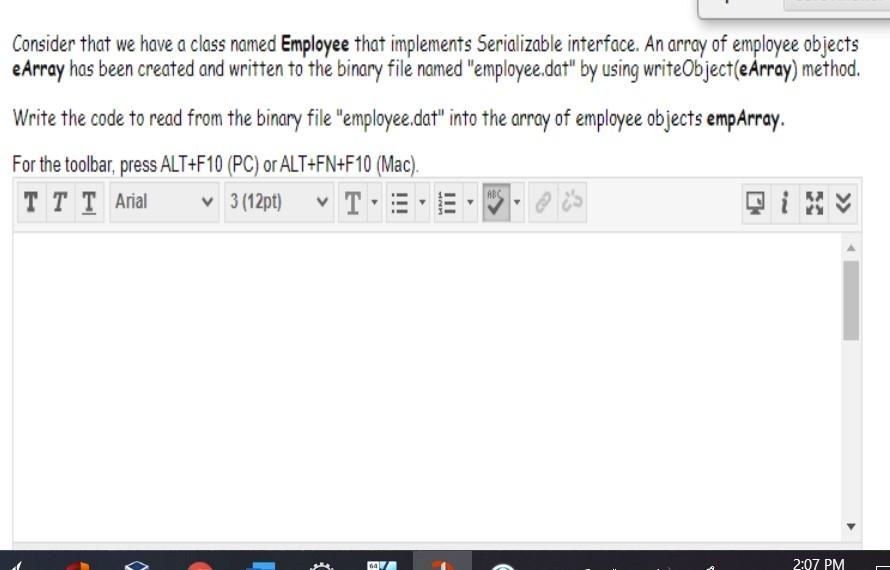 Solved Consider that we have a class named Employee that | Chegg.com