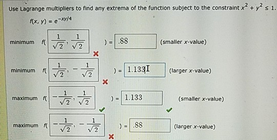 Solved Use Lagrange multipliers to find any extrema of the | Chegg.com
