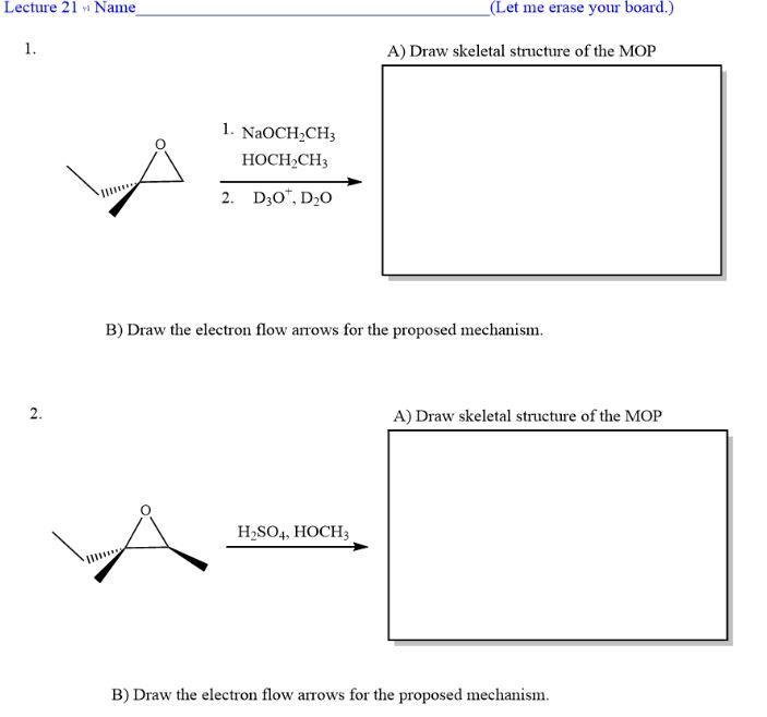 Solved B) Draw the electron flow arrows for the proposed | Chegg.com