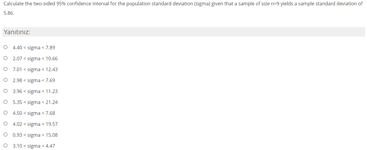 Solved Calculate the two-sided 95% confidence interval for | Chegg.com