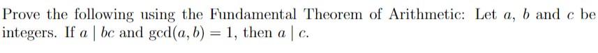 Solved Prove the following using the Fundamental Theorem of | Chegg.com