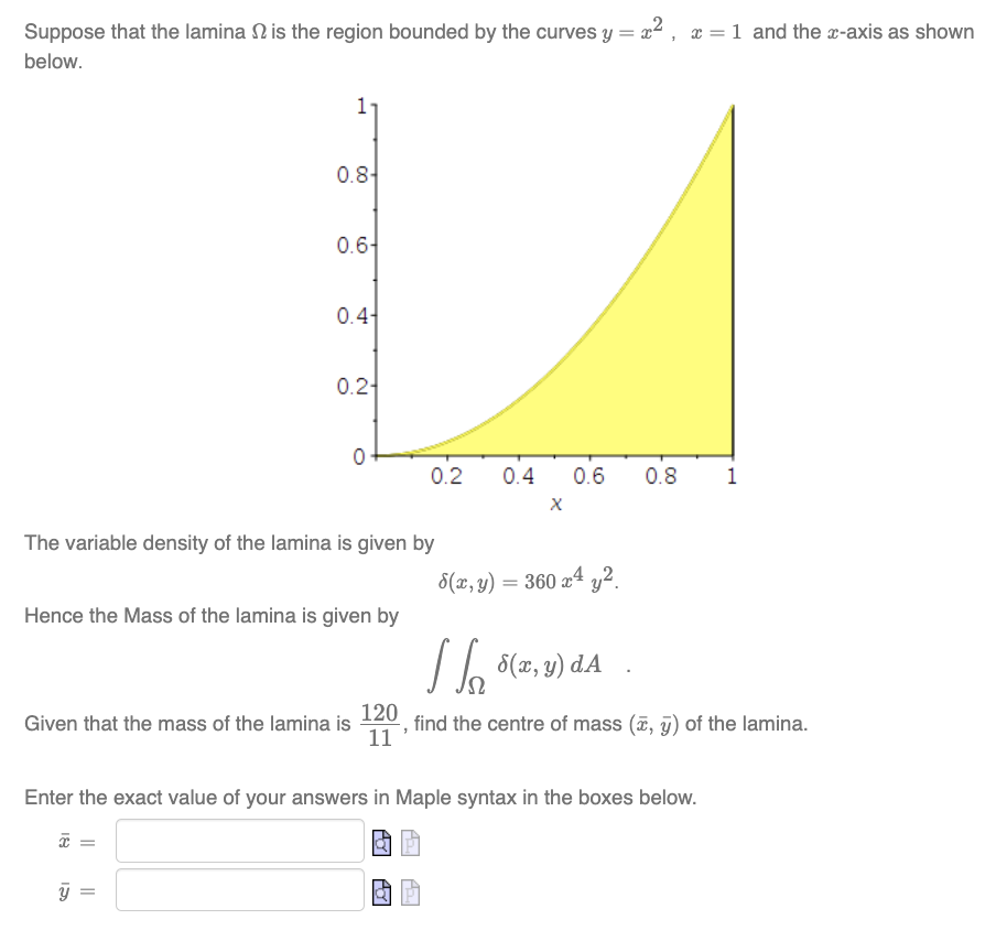 Solved hi! i need some help with this double integration | Chegg.com