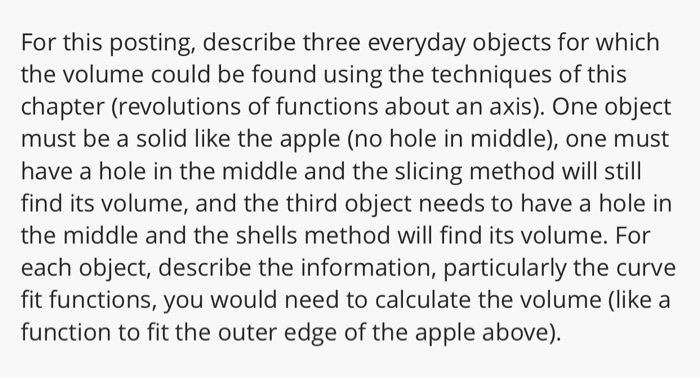 Solved For this posting, describe three everyday objects for | Chegg.com