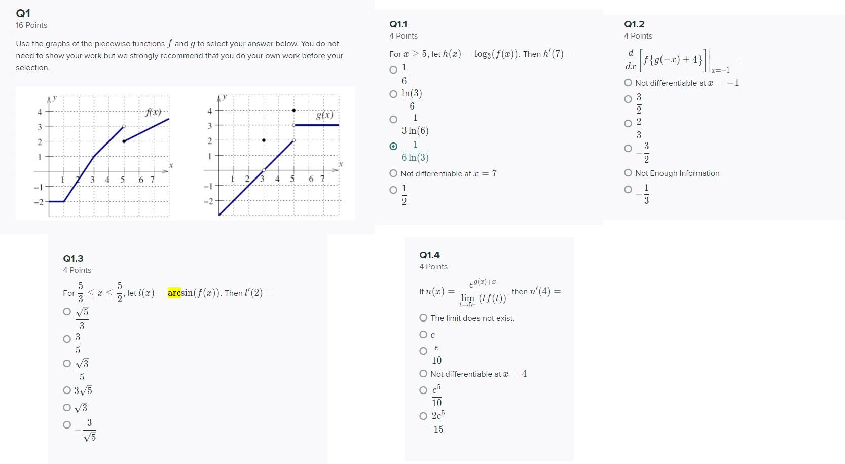 Solved Q1 16 Points Q1 1 4 Points Q1 2 4 Points Use The