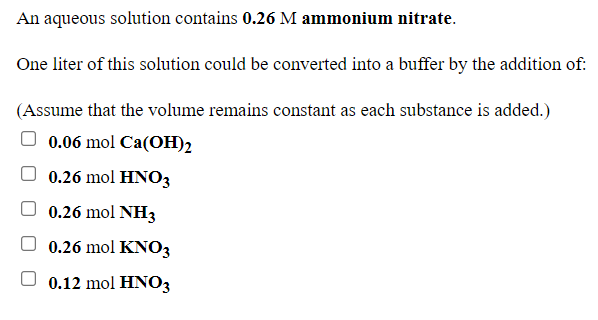 Solved An aqueous solution contains 0.19 M nitrous acid. One | Chegg.com
