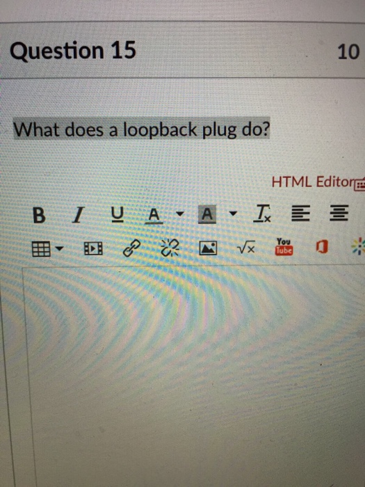 Solved What does a loopback plug do? | Chegg.com