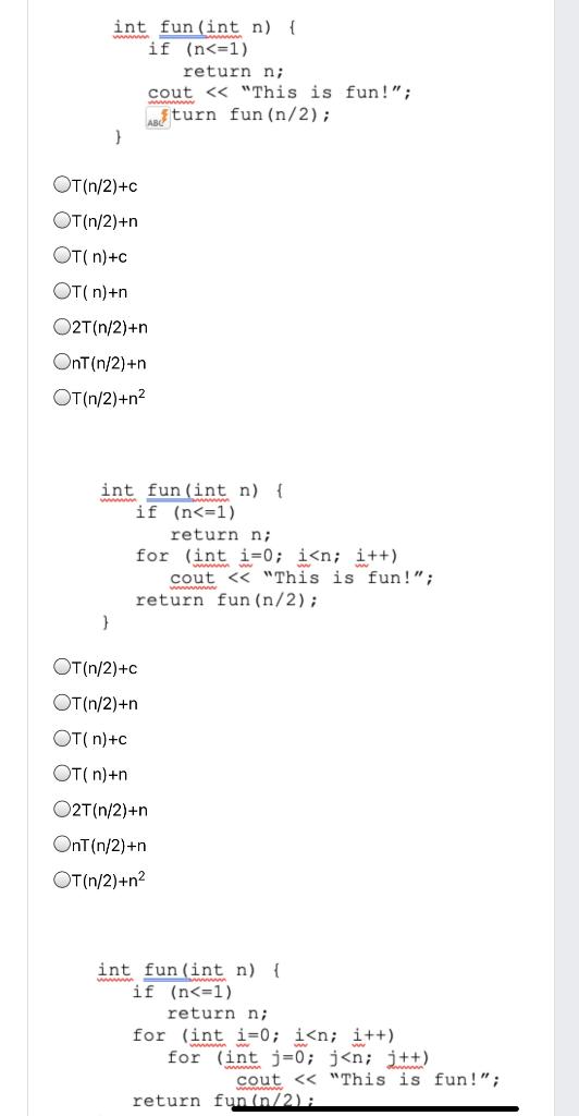 Solved Int Fun Int N If N 