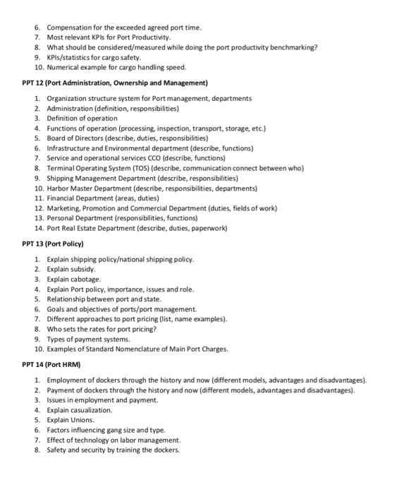 Solved Ppt 9 Container Terminal Operation Management 1