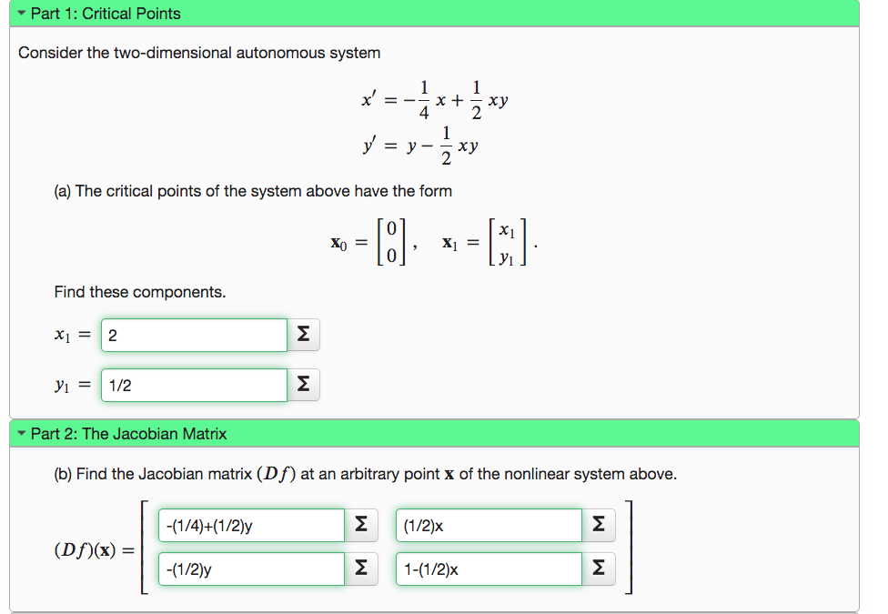 Solved - Part 1: Critical Points Consider the | Chegg.com